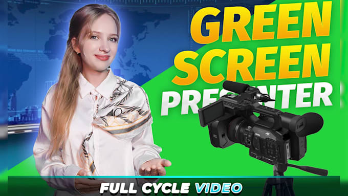 Be your green screen presenter, 4k full cycle production by Irina ...