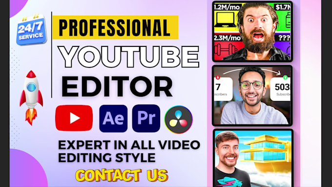 Provide top notch youtube video editing for your content by Azrabibi08 ...