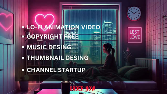 Create lofi youtube channel, lofi music animations, lofi beats by Zahirkhan122 | Fiverr
