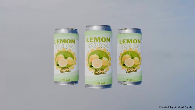 Do 3d soda animation, 3d can, 3d can animation, 3d bottle design, 3d ...