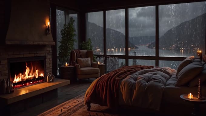 Create rain video, cozy ambient relaxing videos for youtube by Tania ...