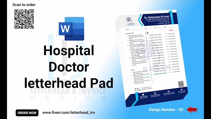 Design hospital pad, doctor letterhead editable on microsoft word by ...