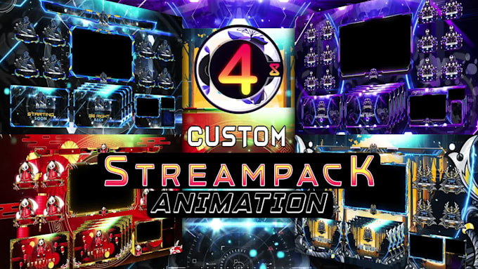 Create cool kick animated overlay package for kick, twitch, youtube by ...