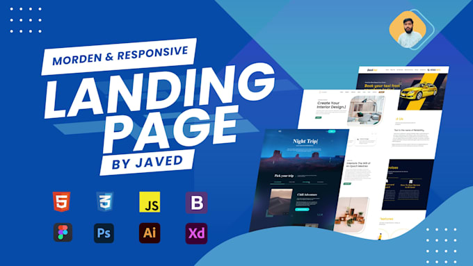 Create a highly responsive onepage html landing page website by ...