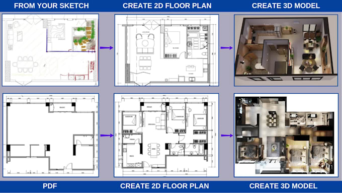 Do stunning 2d, 3d architectural floor plans for your house by Khanhzenhome | Fiverr