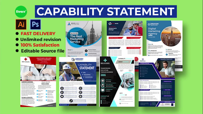 Design clean, catchy, effective capability statement design with poster ...