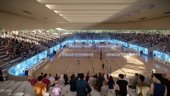 Do realistic 3d stadium design and animation, 3d sport arena, 3d gym ...