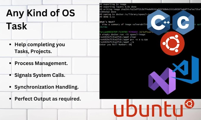 Do operating system task and os assignment in c cpp java by Amnakhalid1991 | Fiverr