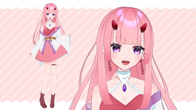 Create custom ready to rig 2d vtuber model live 2d model rigging 2d ...