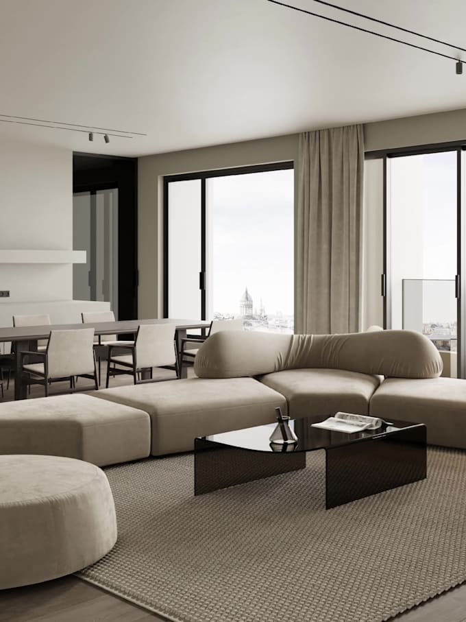 Create realistic interior 3d visualization by Viktoriaad | Fiverr