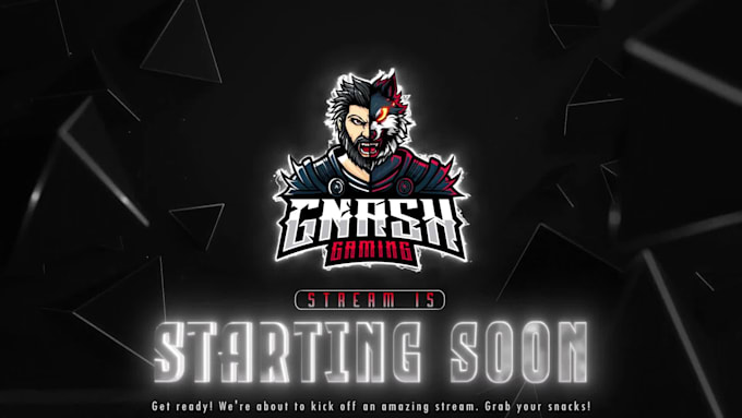 Do animated brb, starting soon, offline screen for kick,twitch,youtube ...