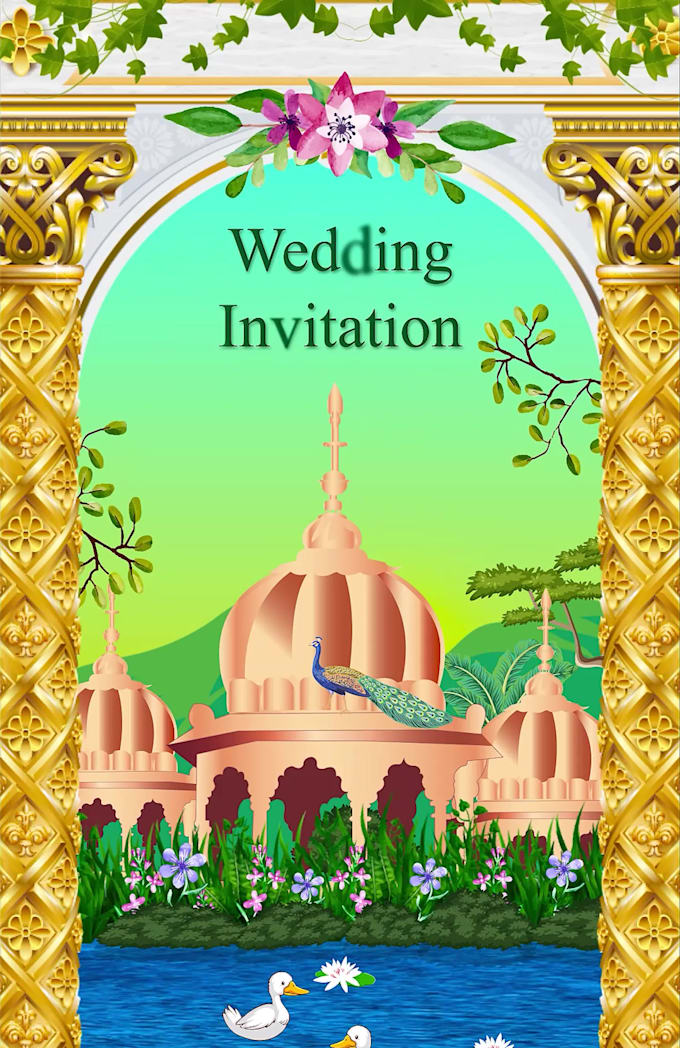 Create wedding invitation card animation by Sherryyy00 | Fiverr