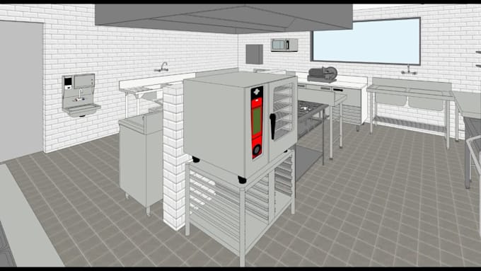 Design commercial kitchen design, restaurants, hotels, canteens, bars by Ariaprojects | Fiverr