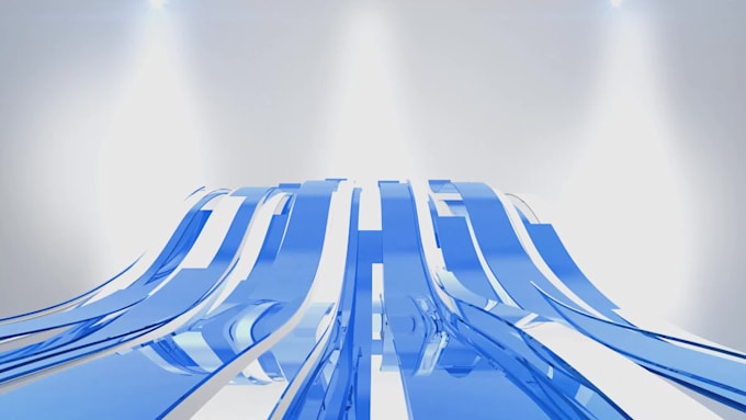 Create a modern logo intro with wavy ribbons animation by Mediajungle ...