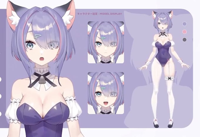 Design live2d vtuber model, 2d vtuber model, 2d vtuber rigging, 2d vtuber avatar by Sodicc | Fiverr