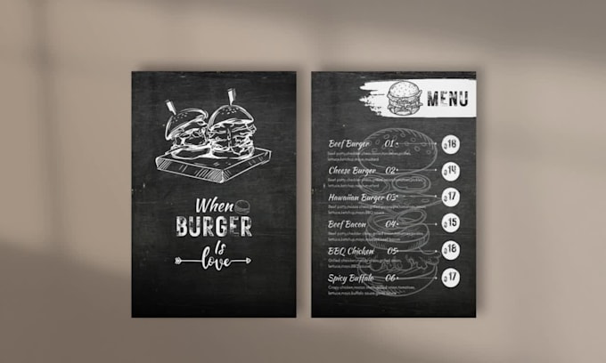 Design digital restaurant menu, modern menu board, food flyer by Ti ...