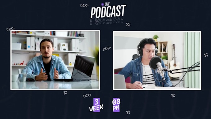 Design animated obs, streamyard and youtube podcast overlays by ...