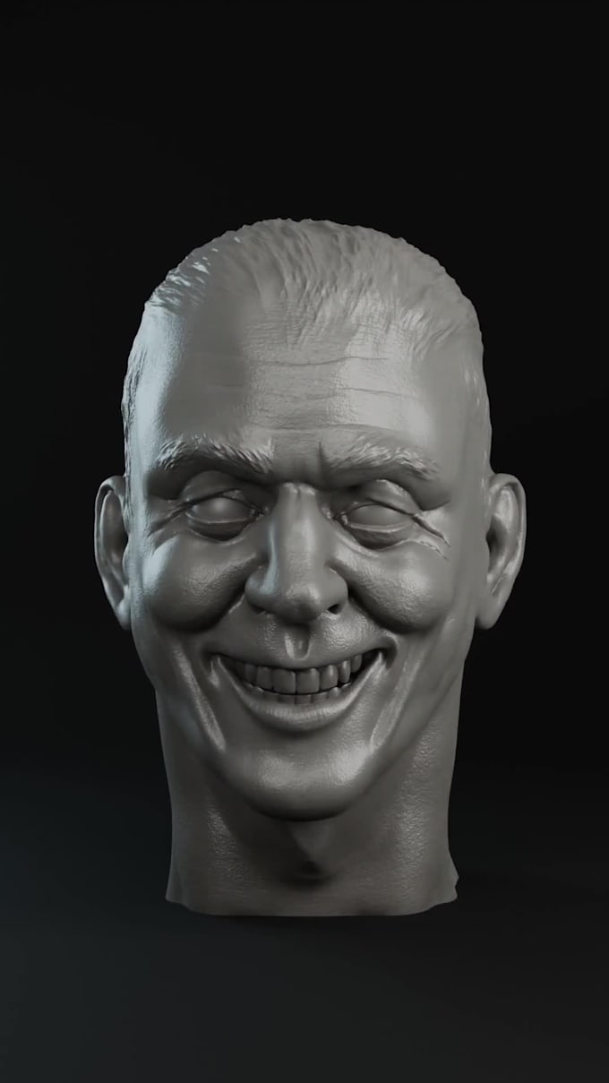 Sculpt realistic 3d face bust, 3d head bust, 3d statue model for 3d ...