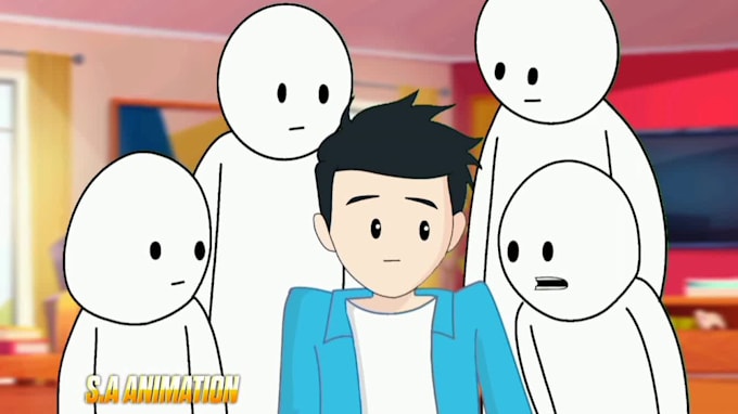 Make a custom 2d cartoon animation video for you by Saanimation21 | Fiverr