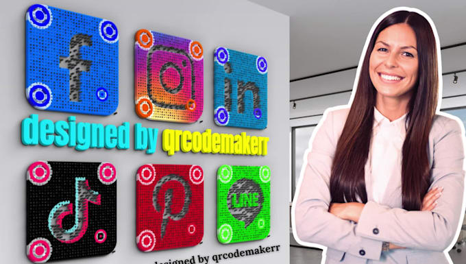 Design custom social media qr code with your logo and branding by ...