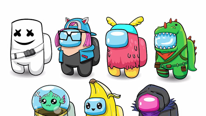 Draw a custom among us character by Halegrafx | Fiverr