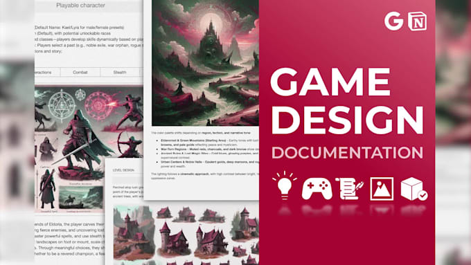 Create a game design document for your game idea by Jeffersonromeu | Fiverr