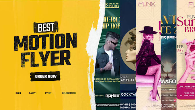 Create motion graphic flyer for party and event by Rajat_300798 | Fiverr