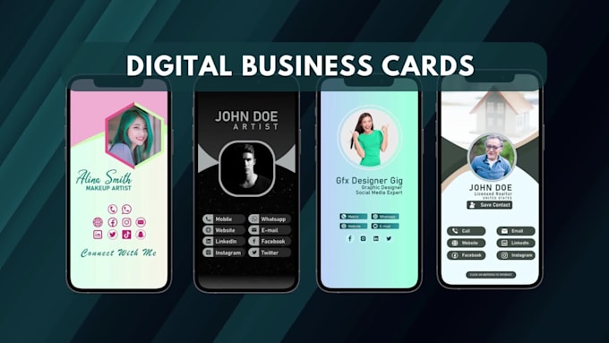 Design interactive, modern and clickable digital business card with qr ...