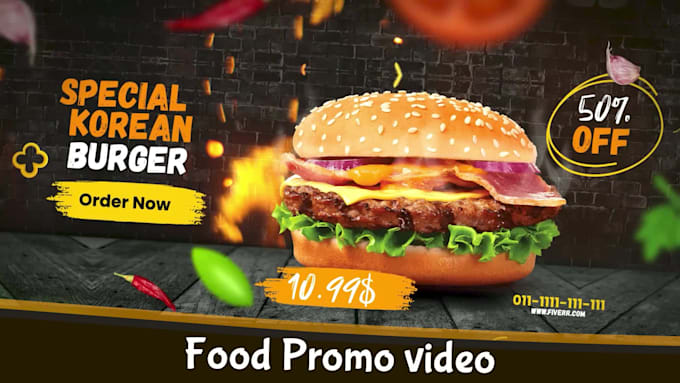 Make food promo video or food promo ads by Tarektech | Fiverr
