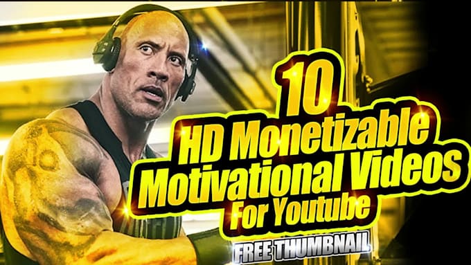 Create 10 hd monetizable motivational videos for youtube by Avishorts ...