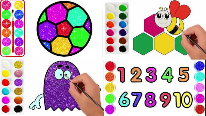 Create coloring pages drawing video for youtube channel by Sim12900 ...