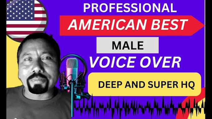 Record a professional american male voice over with super hq by ...