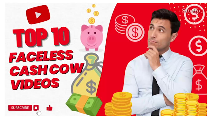 Create top 10 faceless cash cow youtube video and viral video editing ...