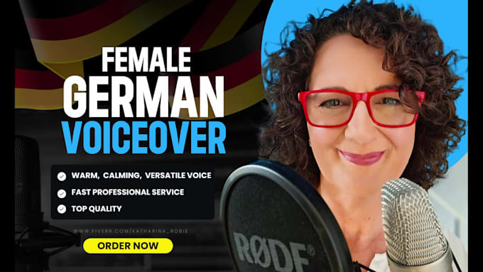 Make your text audible german female voice artist by Katharina_robie ...