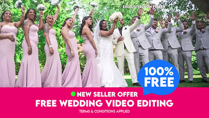 Do professional and free wedding video editing by Karthickrajacc | Fiverr