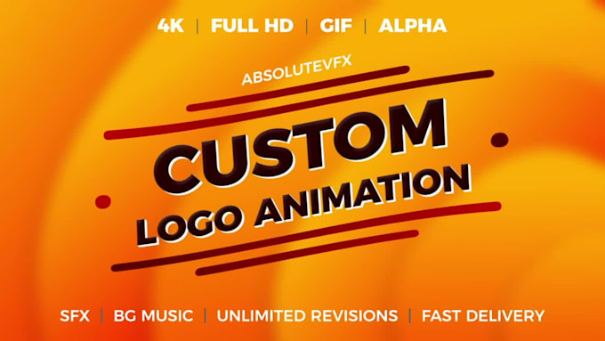 Create an awesome custom logo animation by Absolutevfx | Fiverr