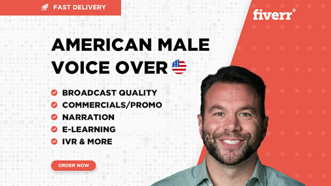 Record a deep american male voice over as an announcer or voice actor ...