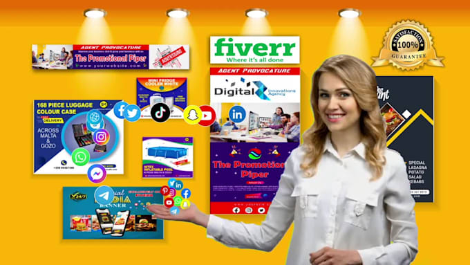 Design social media posts and web banners on any platform by Chamok_graphics | Fiverr