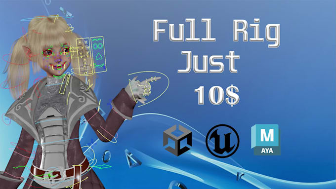 Rig 3d model in maya for animation, unreal, unity by Ibrahimmoussi | Fiverr