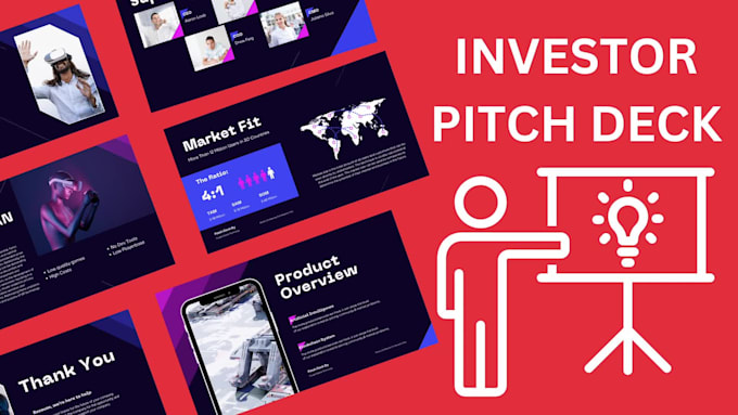 Design custom investor pitch deck for startups by Gknight0625 | Fiverr