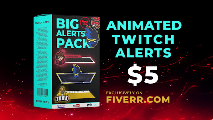 Make perfect quality animated twitch, youtube alerts by Logo_design76 ...
