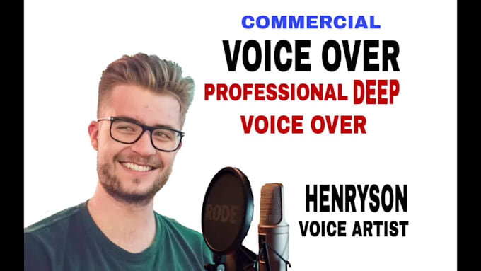 Record a professional english american male voice over by Henryson4 ...