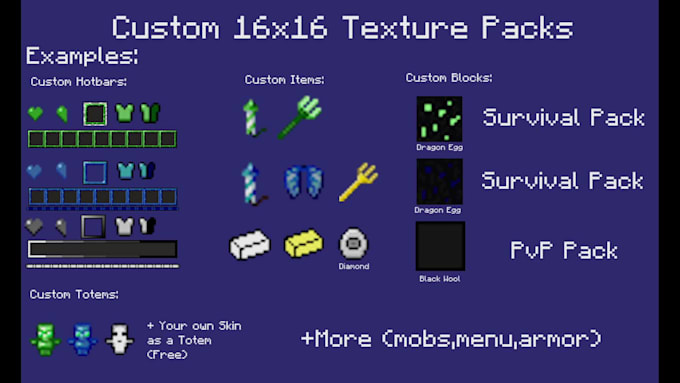 Make a custom minecraft texturepack for you by Leonbotta | Fiverr