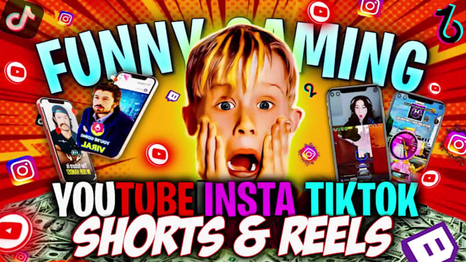 Do funny gaming video editing for youtube with thumbnail and tiktok ...