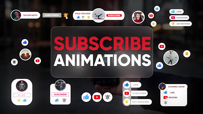 Make youtube subscribe, follow reminders animation by Artdjalil | Fiverr