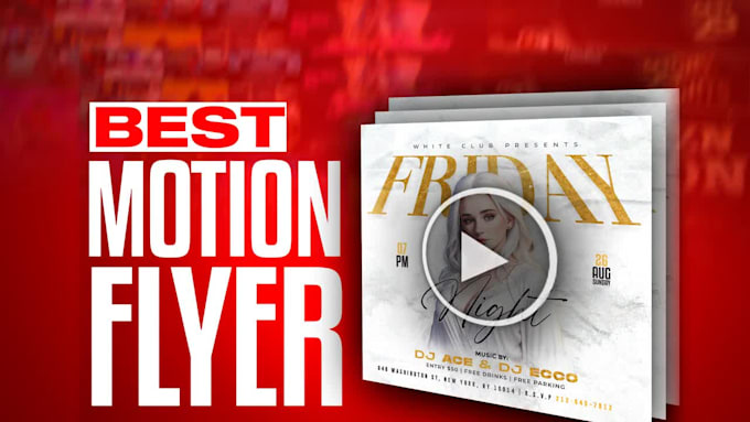 Create an awesome animation motion flyer poster for event, party or ...