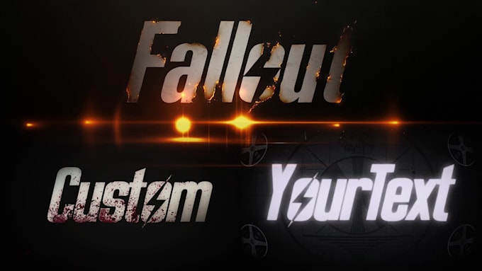 Create a fallout intro with your text or logo by Designosaur187 | Fiverr