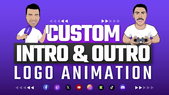 Design a custom youtube intro, outro, and animated logo in hd by ...