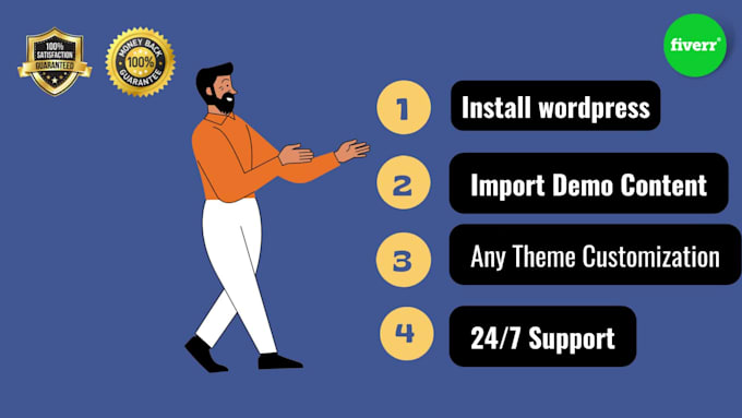 Install Wordpress Setup Theme Do Theme Customization By Amin Ashab