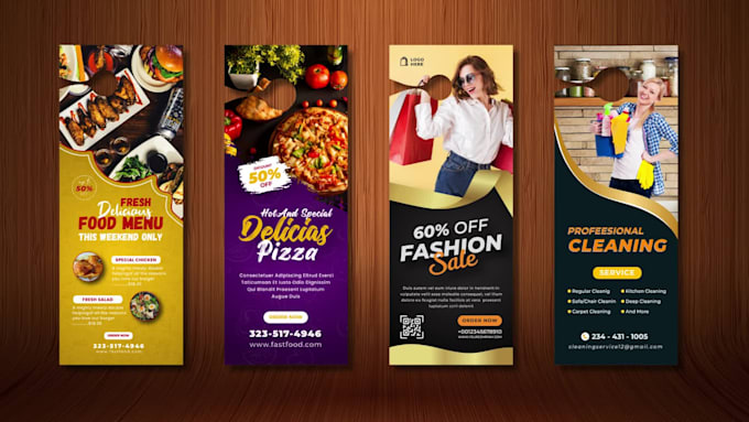 Design eye catching door hanger, postcard, rack card design in 12 hours ...